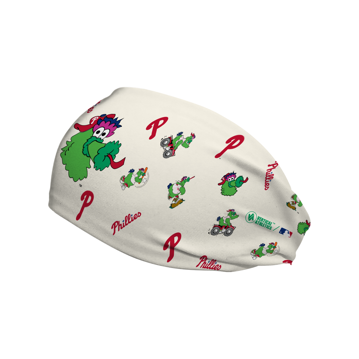 Phillies Cooling Headband: Phanatic Scatter (Cream) – Vertical Athletics
