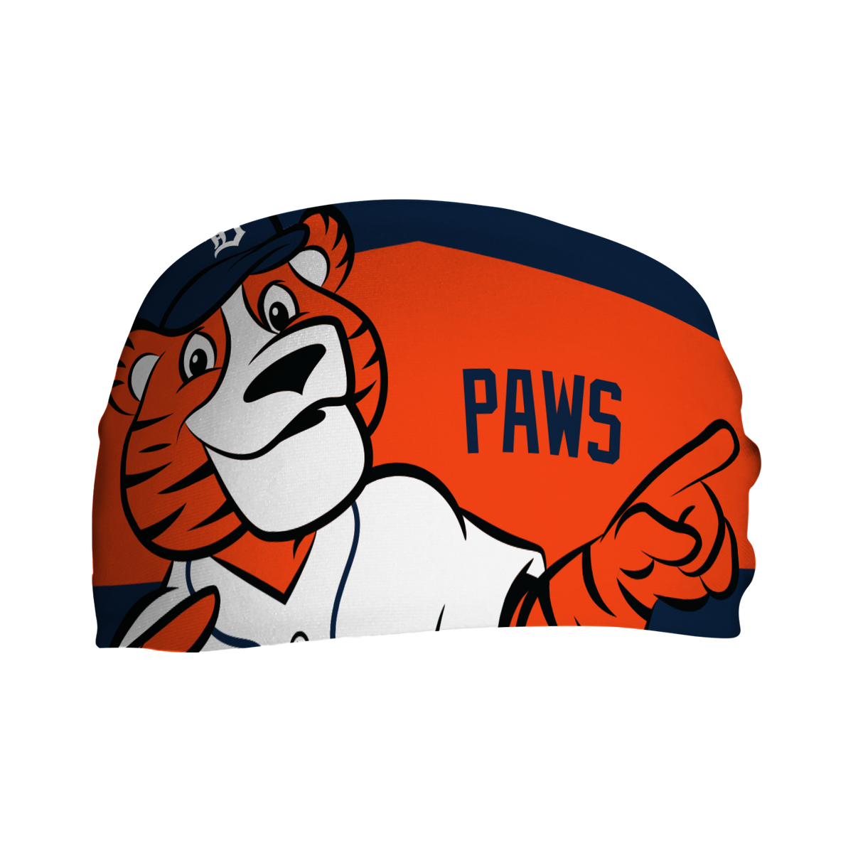 Tigers Cooling Headband Mascot Nameplate Vertical Athletics